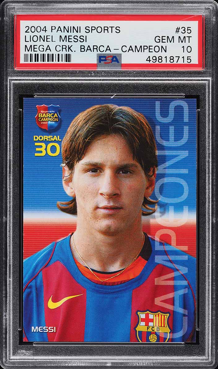 2004 Panini Sports Mega Cracks Barca Campeon Lionel Messi ROOKIE #35 ...
