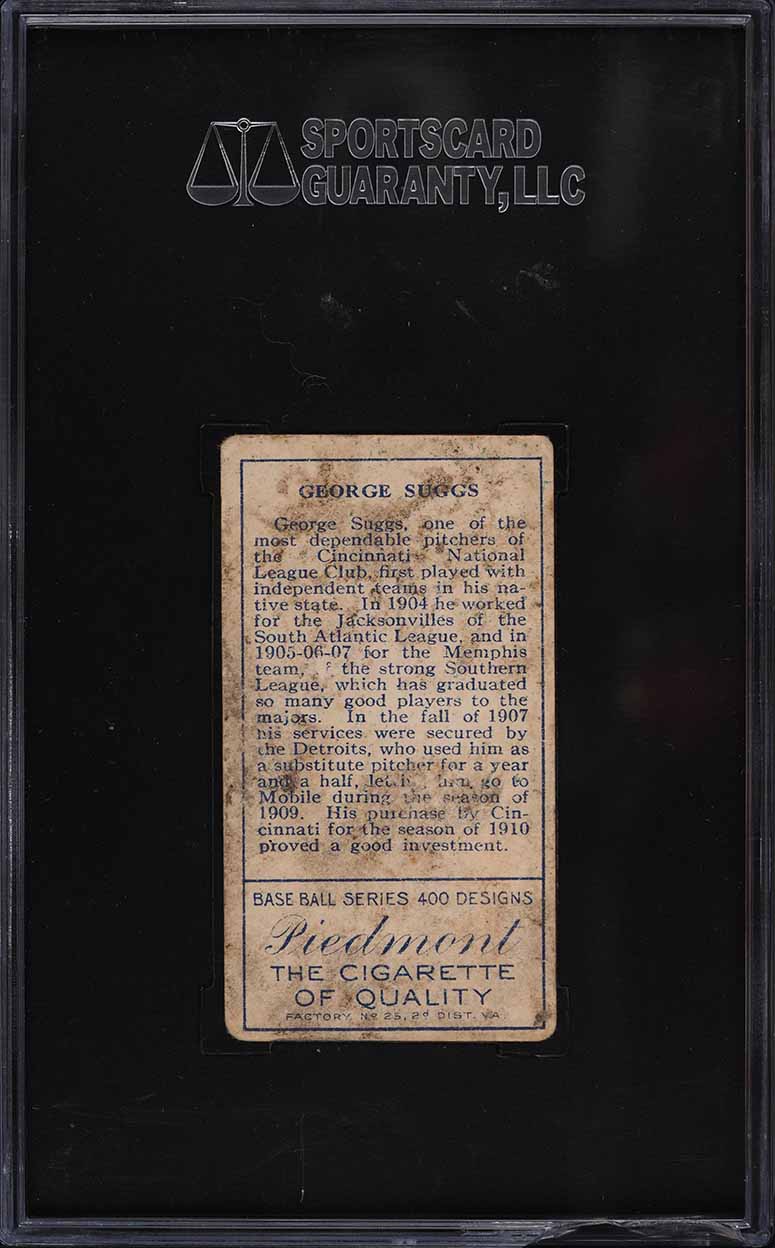 1911 T205 Gold Border George Suggs SGC 3 VG on Fanatics Collect