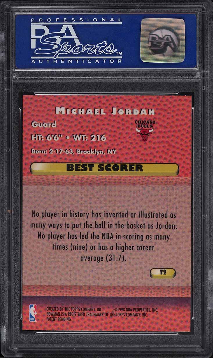 1997 Bowman's Best Techniques Michael Jordan #T2 PSA 10 GEM MINT on ...