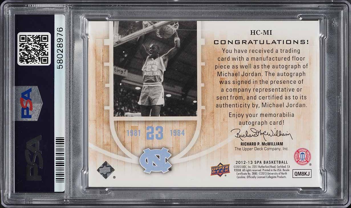 2012 SP Authentic Home Court Signatures Michael Jordan AUTO #HC-MI PSA ...