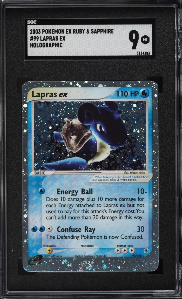 2003 Pokemon EX Ruby & Sapphire Holo Lapras Ex #99 SGC 9 MINT on ...