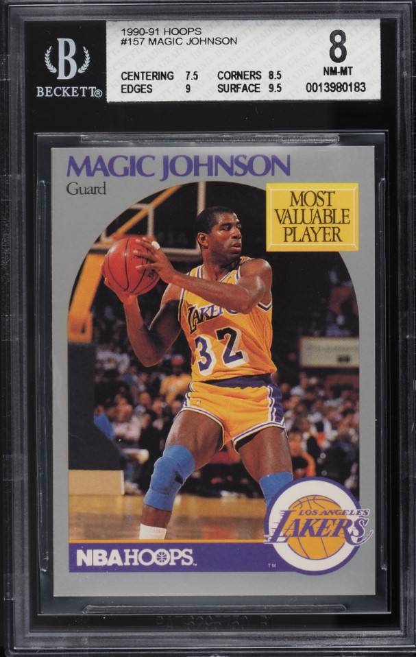 1990 Hoops Magic Johnson #157 BGS 8 NM-MT on Fanatics Collect