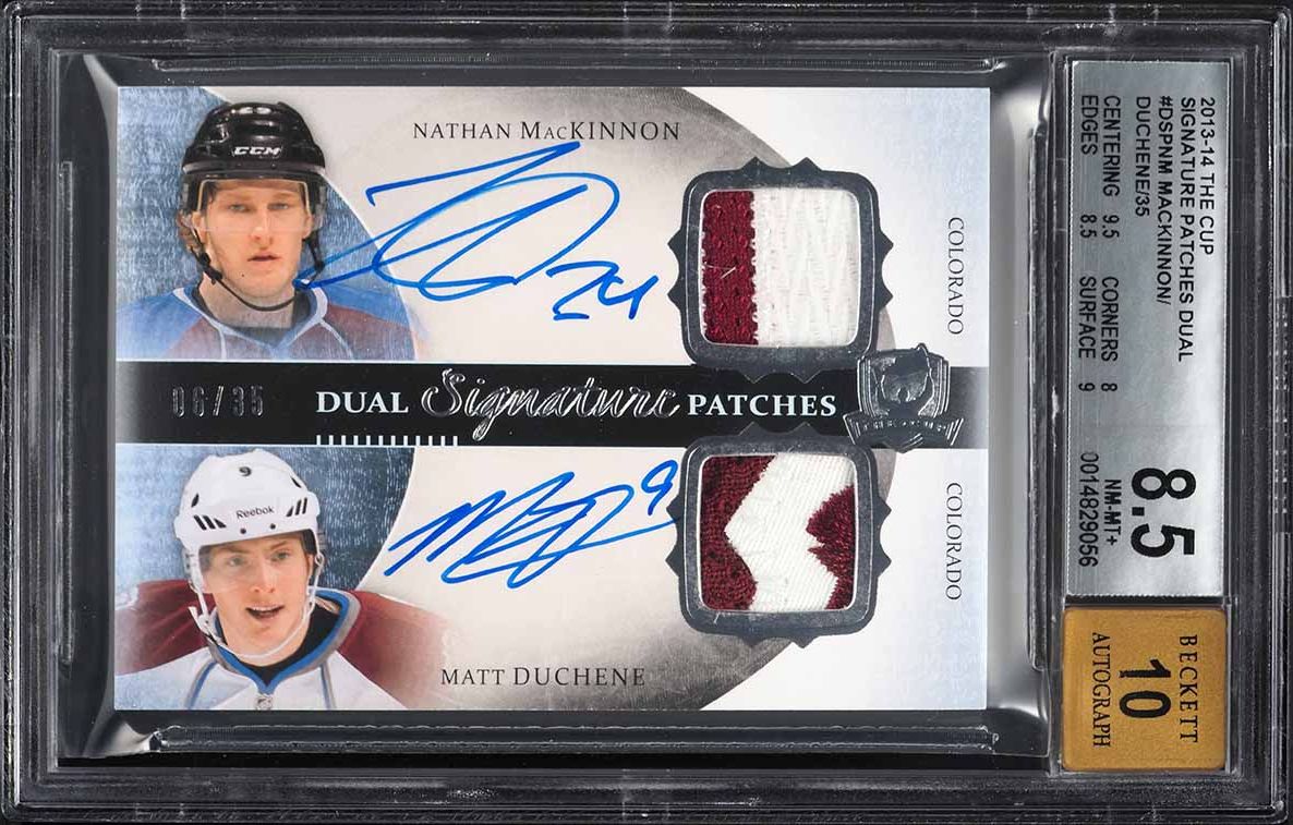 2013 UD The Cup Dual Nathan MacKinnon Matt Duchene ROOKIE PATCH AUTO ...