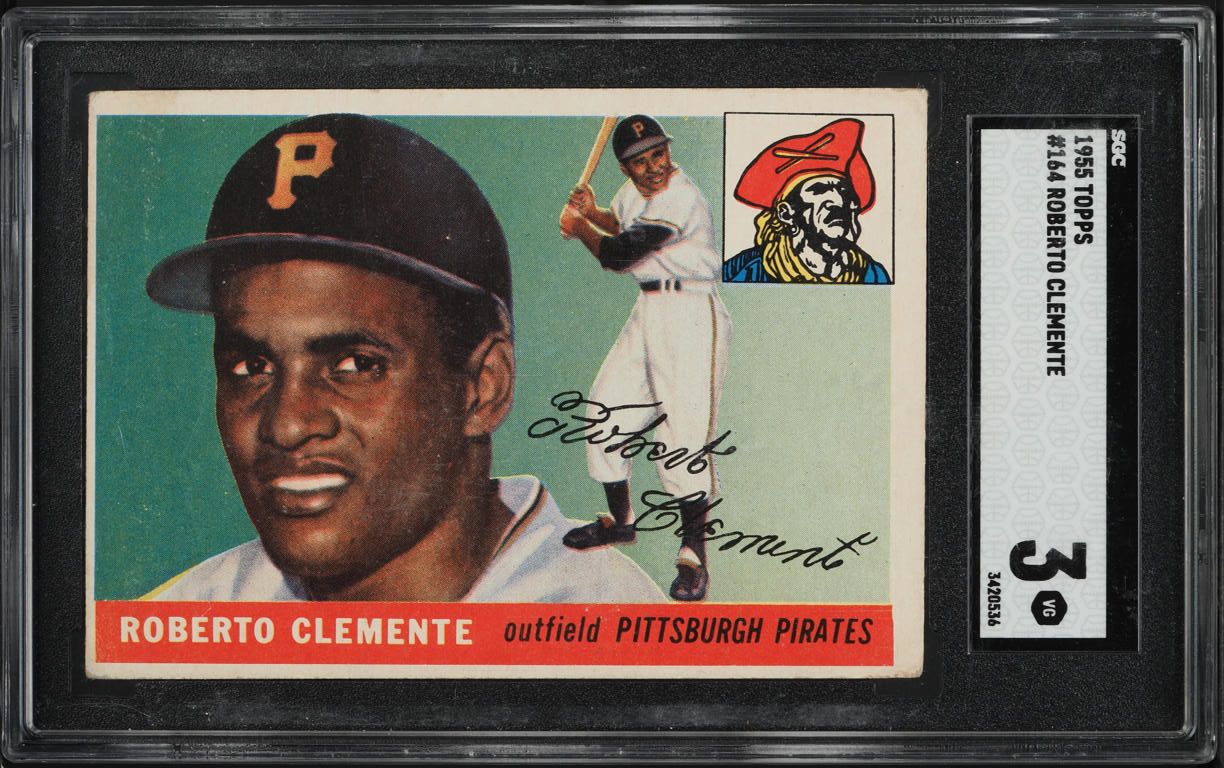 1955 Topps Roberto Clemente ROOKIE #164 SGC 3 VG on Fanatics Collect