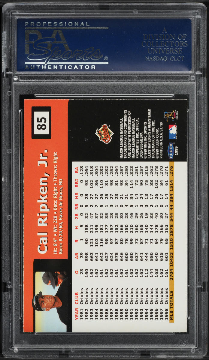 1999 Sports Illustrated Cal Ripken Jr. #85 PSA 10 GEM MINT on Fanatics ...