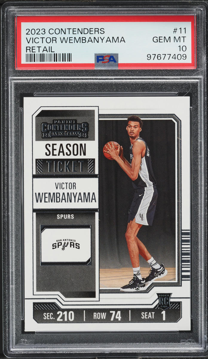 2023 Panini Contenders Retail Victor Wembanyama ROOKIE #11 PSA 10 GEM ...