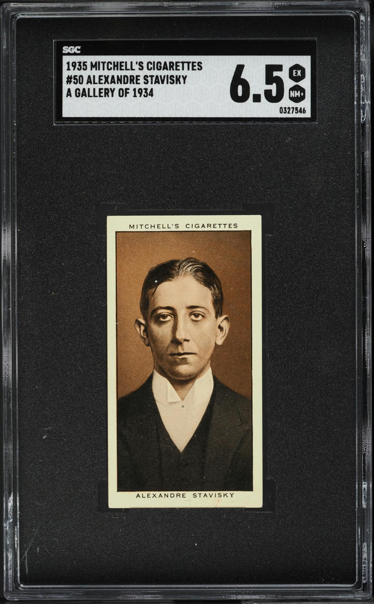 1935 Mitchell's A Gallery of 1934 Alexandre Stavisky #50 SGC 6.5 EXMT+ ...