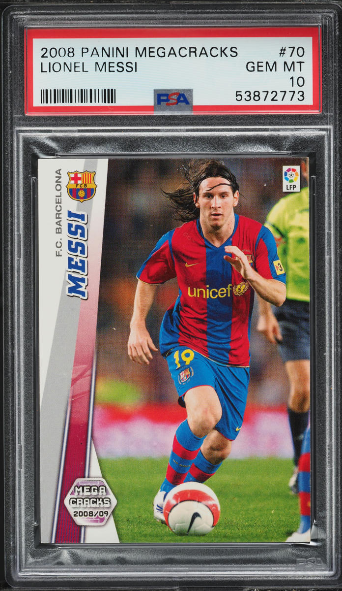 2008 Panini Mega Cracks Lionel Messi #70 PSA 10 GEM MINT on Fanatics ...