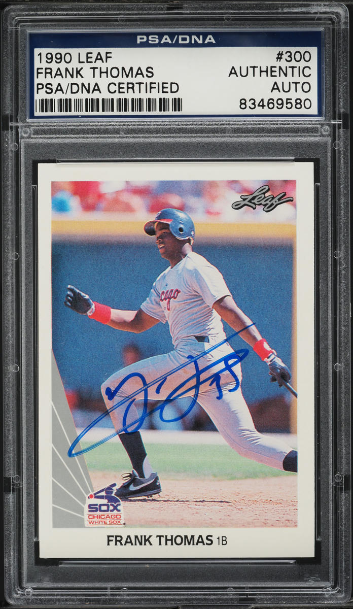 1990 Leaf Frank Thomas AUTO #300 PSA/DNA AUTH on Fanatics Collect