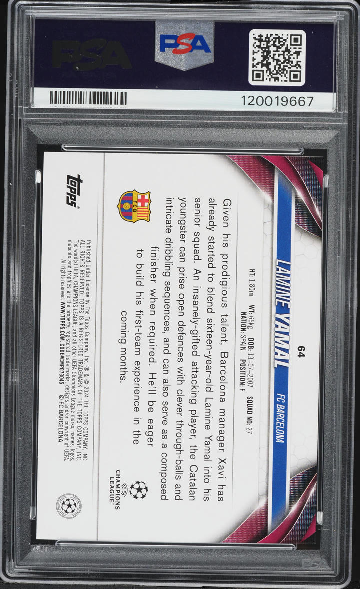 2023 Topps Jade Edition UEFA Club Competitions Lamine Yamal ROOKIE #64 ...