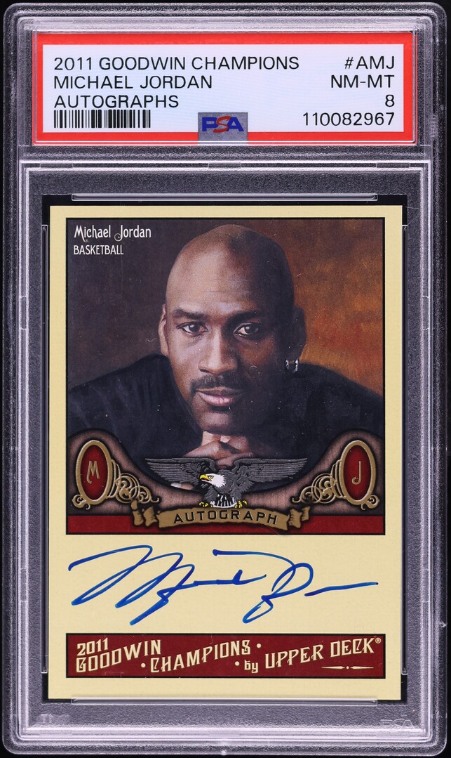 2011 Goodwin Champions Michael Jordan AUTO #A-MJ PSA 8 NM-MT on ...