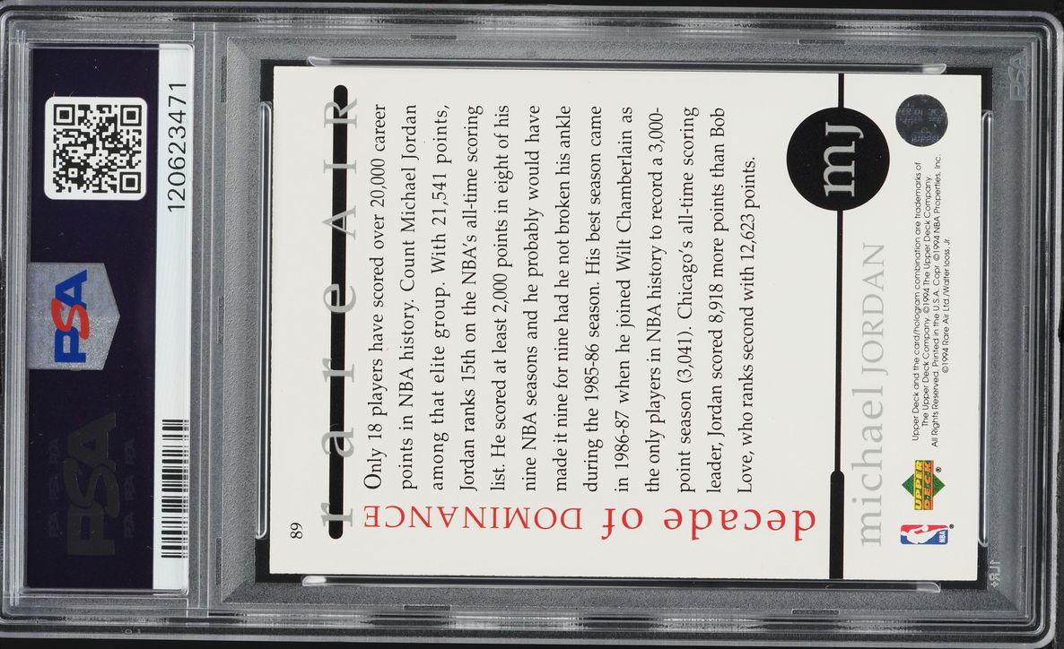 1994 Upper Deck Rare Air Michael Jordan #89 PSA 10 GEM MINT on Fanatics ...