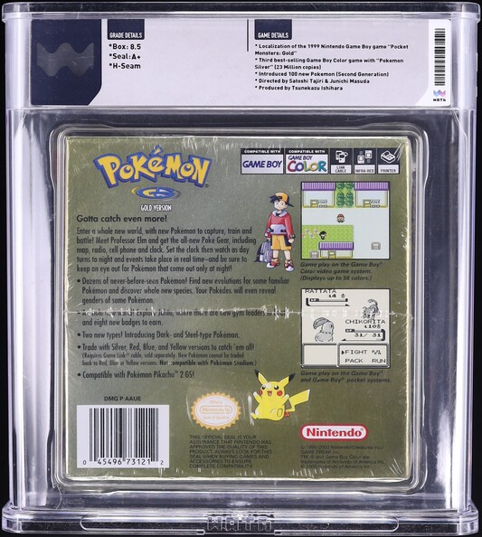 Pokemon Gold Version (Nintendo Gameboy Color) WATA 8.5 A+ Sealed on ...