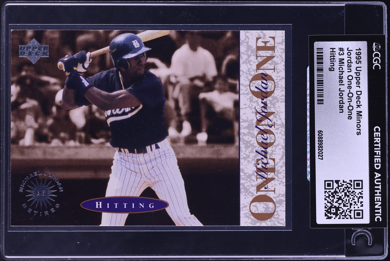 1995 Upper Deck Minors Jordan One-On-One Hitting Michael Jordan #3 CGC ...