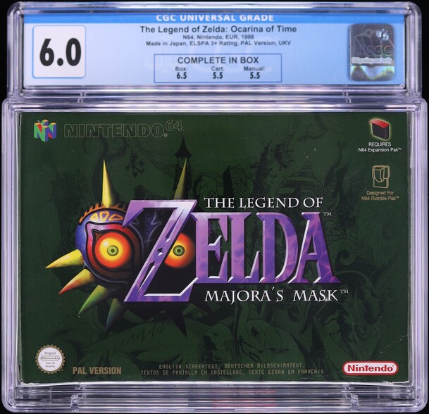 The Legend Of Zelda: Majora's Mask PAL Version (Nintendo 64 N64) CGC 6 ...