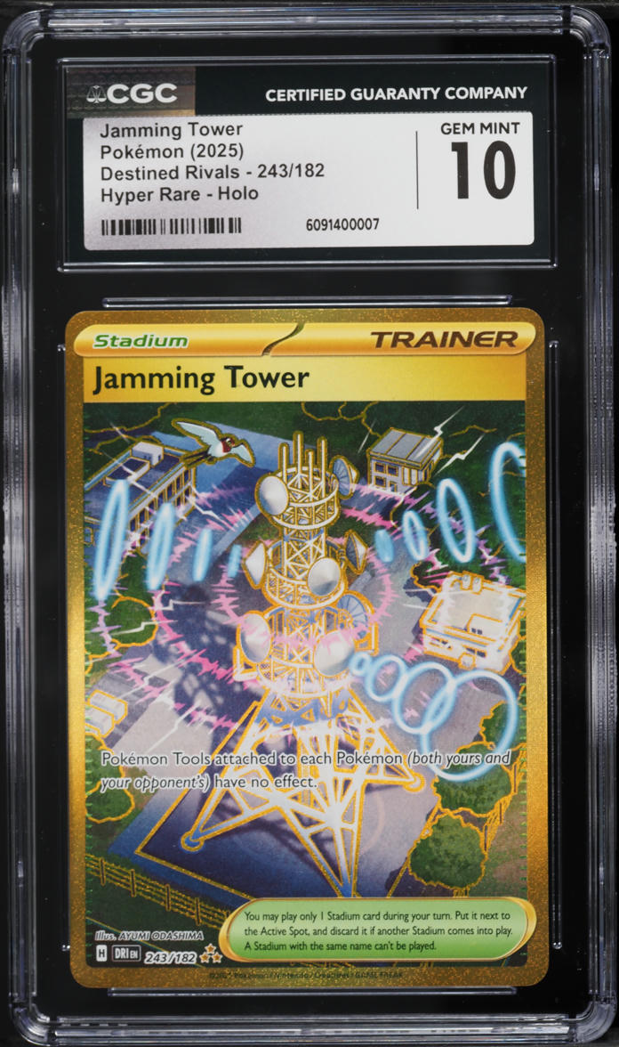 2025 Pokemon Scarlet & Violet Destined Rivals Gold Rare Jamming Tower ...