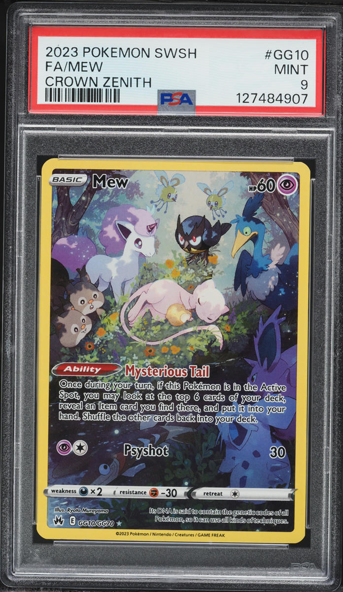 2023 Pokemon Sword & Shield Crown Zenith Full Art Mew #GG10 PSA 9 MINT ...