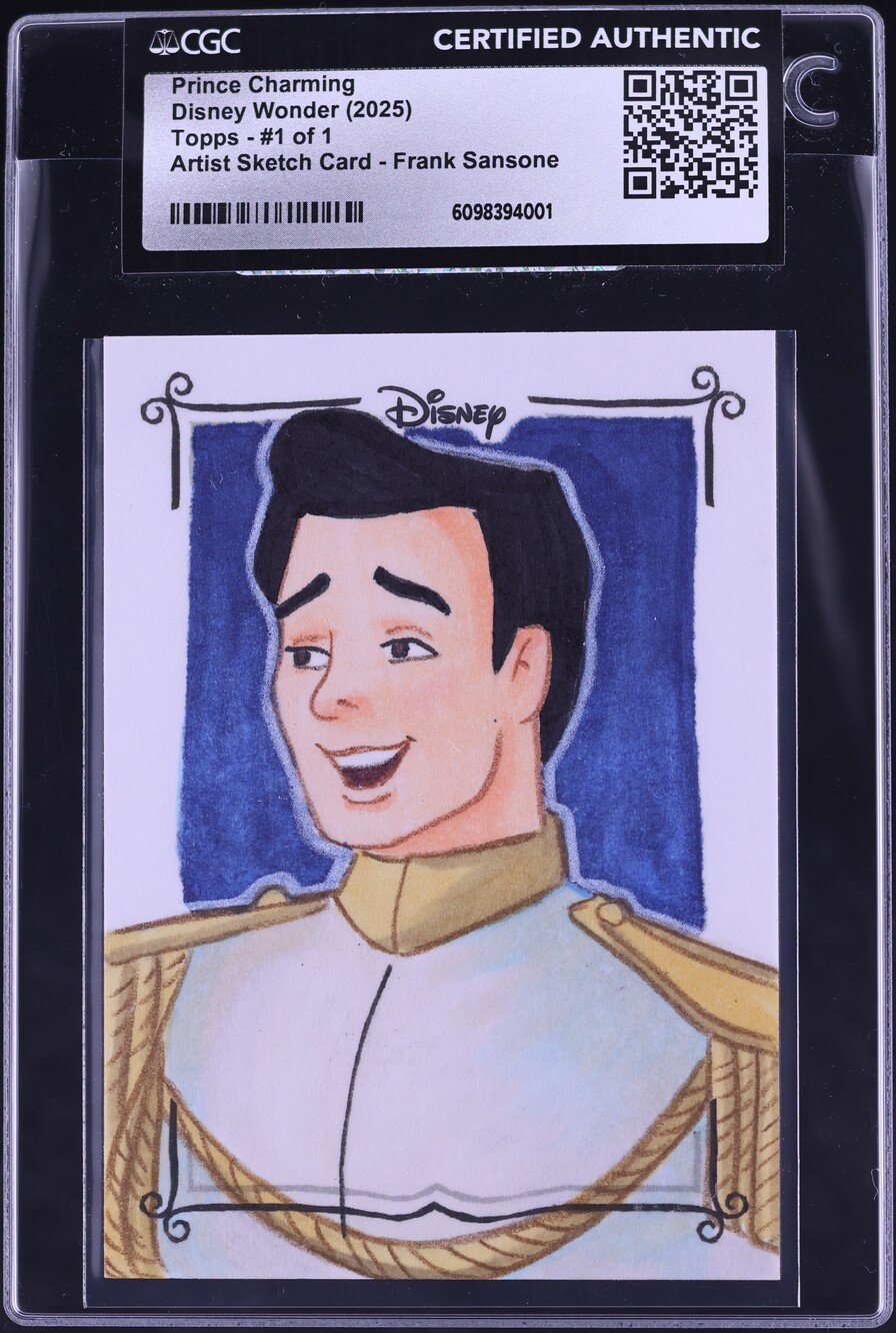 2025 Topps Disney Wonder Artist Sketch Card Frank Sansone Prince ...