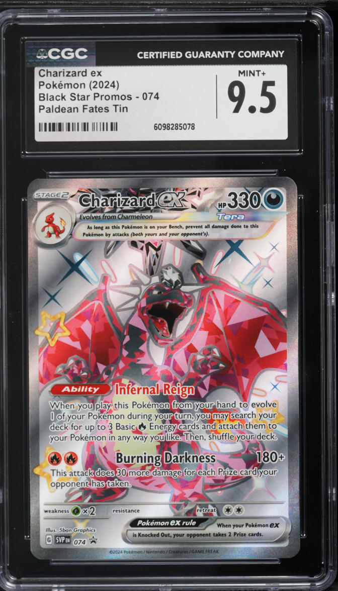2024 Pokemon SV Promo Paldean Fates Alt Art Shiny Charizard ex #74 CGC ...