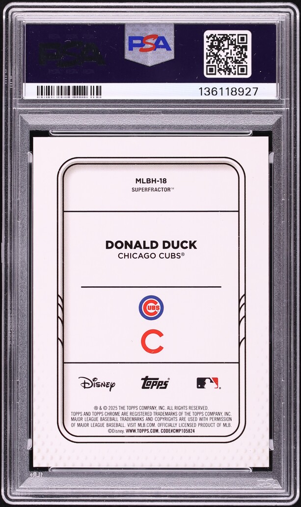 2025 Topps Chrome Disney Mickey & Friends MLB Home Jersey Donald Duck 1 ...
