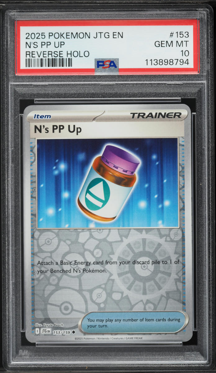 2025 Pokemon En-Journey Together Reverse Holo N'S Pp Up #153 PSA 10 GEM ...