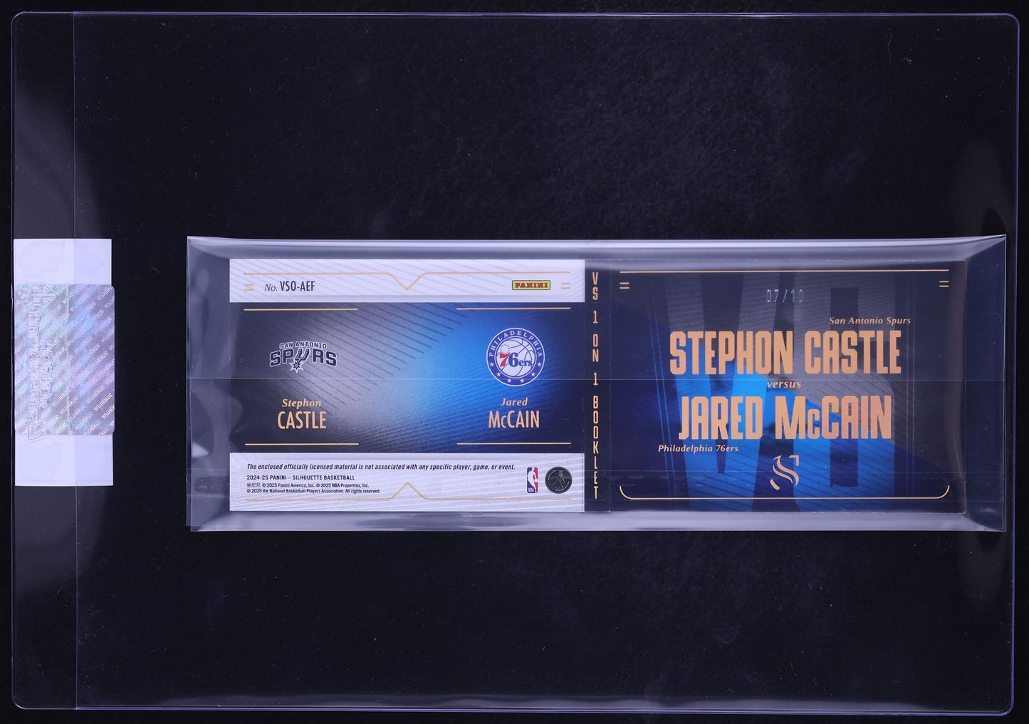 2024 Panini Silhouette VS 1 on 1 Booklet Gold Stephon Castle Jared ...