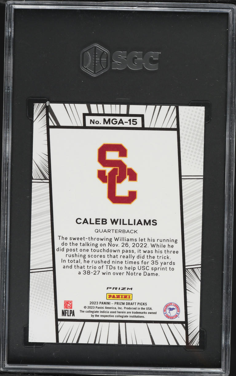 2023 Panini Prizm Draft Picks Manga Caleb Williams #MGA-15 SGC 10 GEM ...