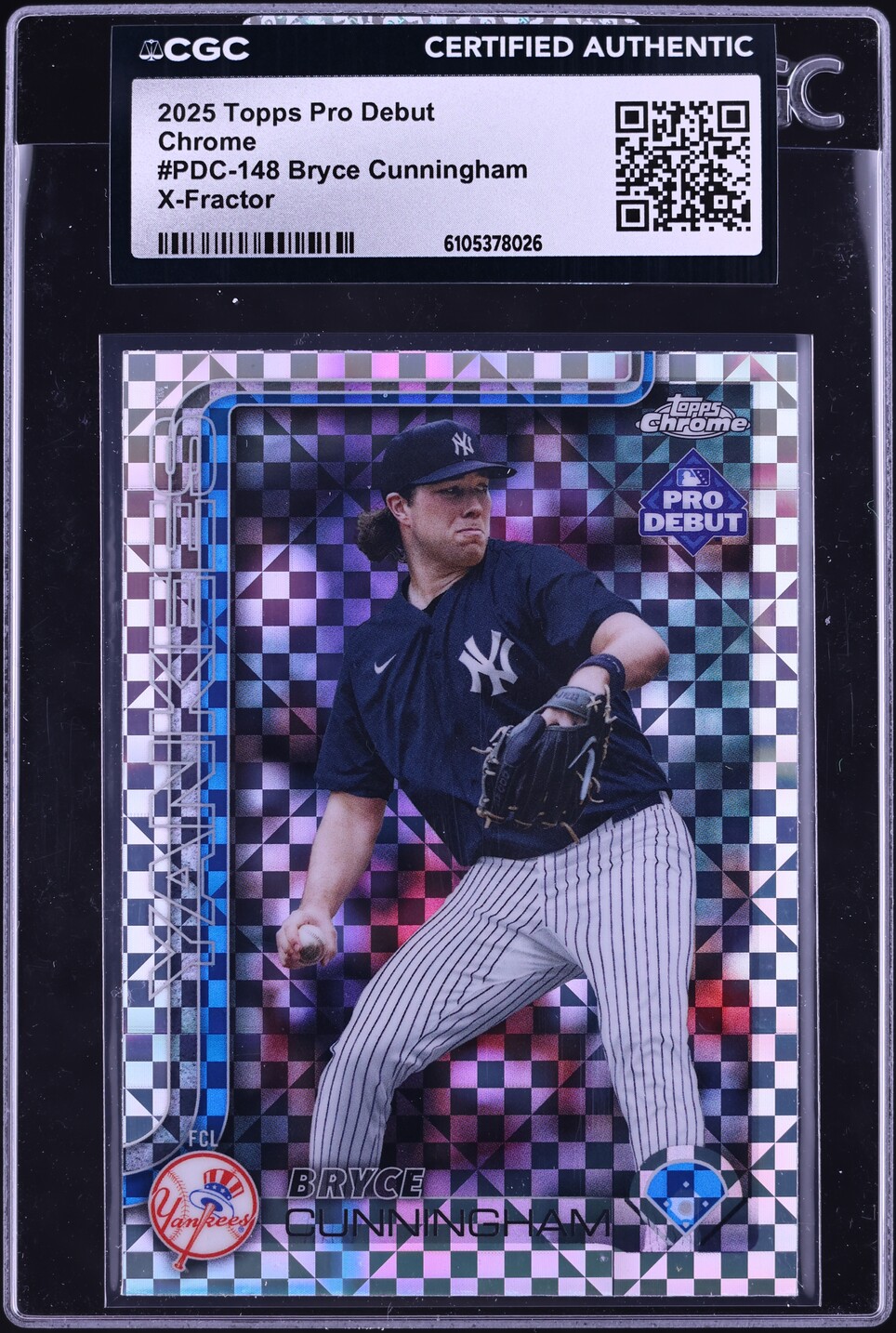 2025 Topps Chrome Pro Debut Xfractor Bryce Cunningham PROSPECT #PDC-148 ...