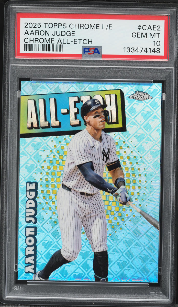 2025 Topps Chrome Logofractor All Etch Aaron Judge #CAE-2 PSA 10 GEM ...
