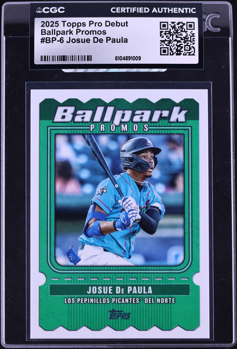 2025 Topps Pro Debut Ballpark Promos Josue De Paula PROSPECT #BP-6 CGC ...