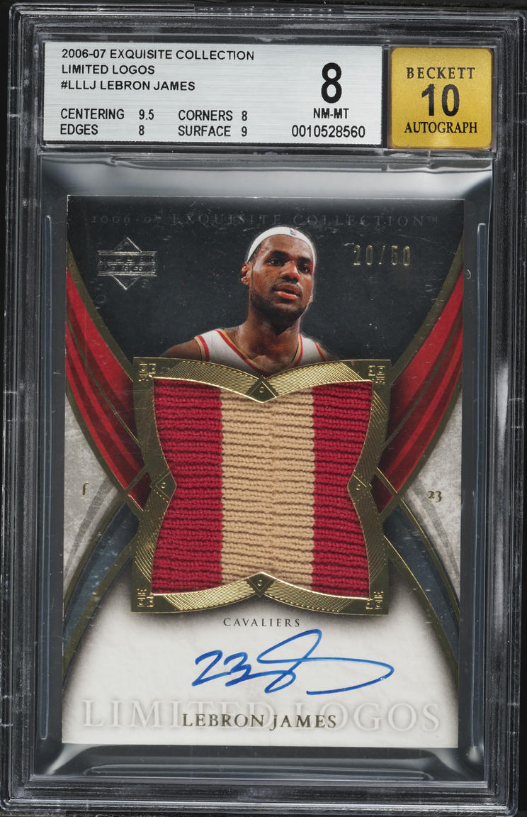 2006 Exquisite Collection Limited Logos LeBron James PATCH AUTO /50 #LL ...