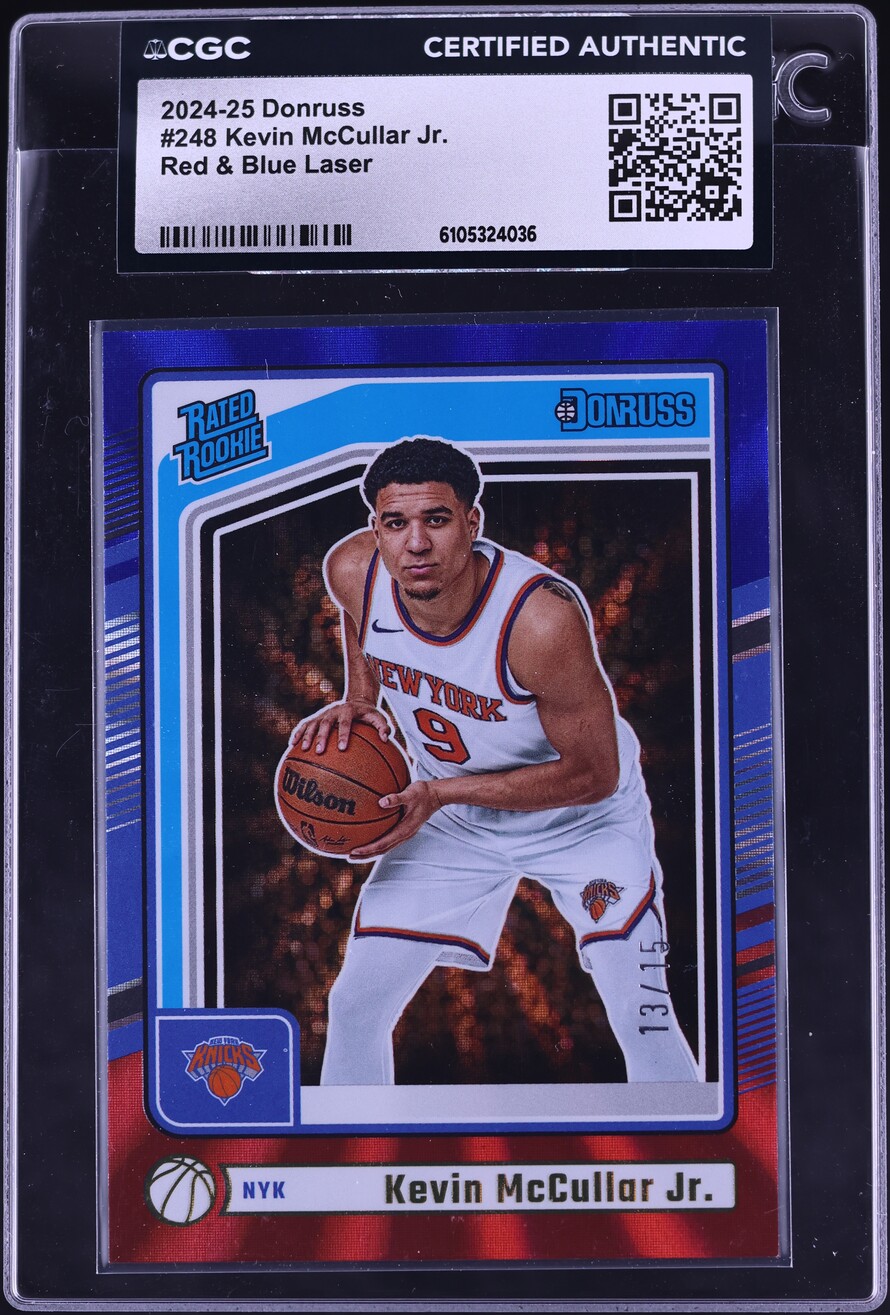 2024 Donruss Red & Blue Laser Kevin McCullar Jr. ROOKIE /15 #248 CGC ...