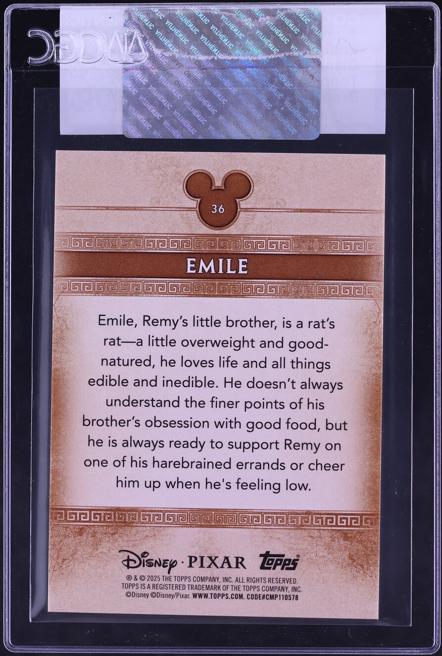 2025 Topps Disney Mint Bronze Emile #36 CGC AUTH on Fanatics Collect