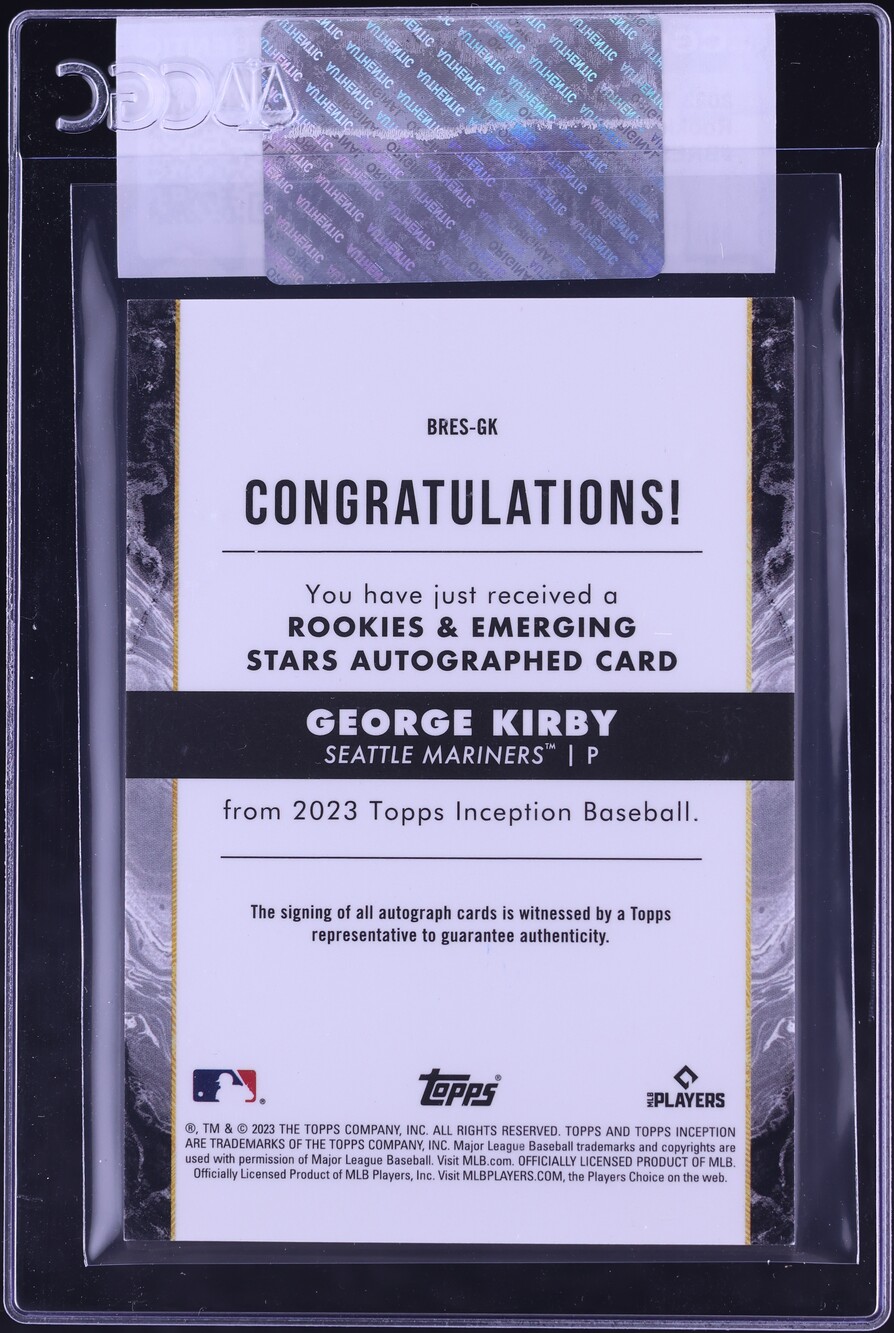 2023 Topps Inception Rookie & Emerging Star George Kirby AUTO /249 # ...