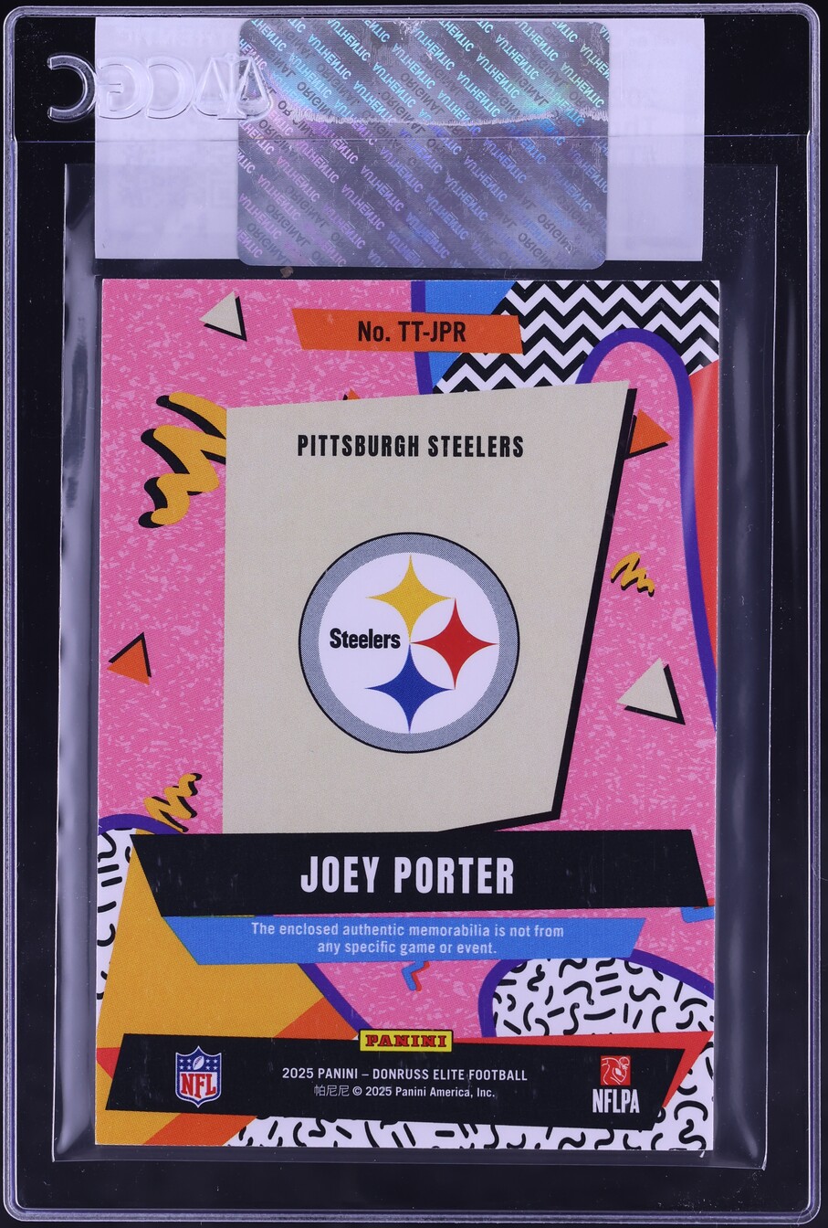 2025 Donruss Elite Throwback Threads Joey Porter PATCH #TT-JPR CGC AUTH ...