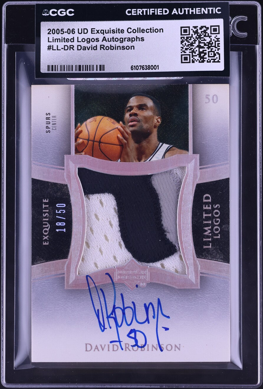 2005 Exquisite Collection Limited Logos David Robinson PATCH AUTO /50 # ...