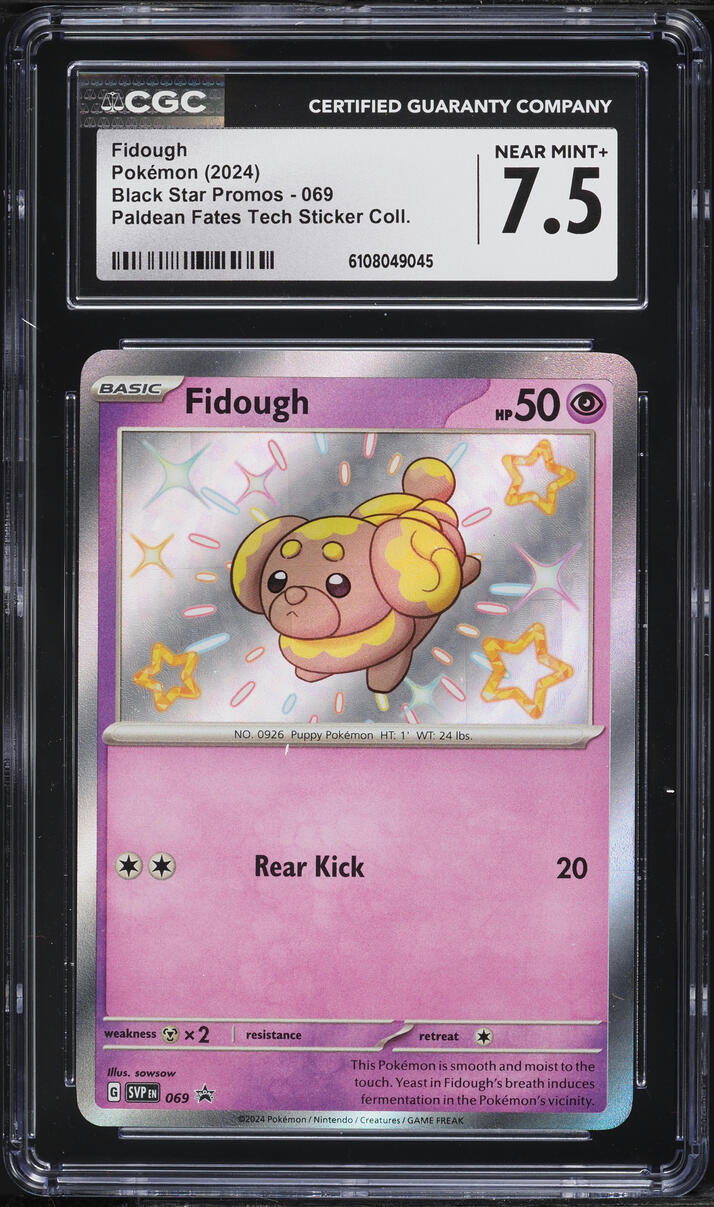 2024 Pokemon SV Promo Paldean Fates Tech Sticker Collection Fidough #69 ...