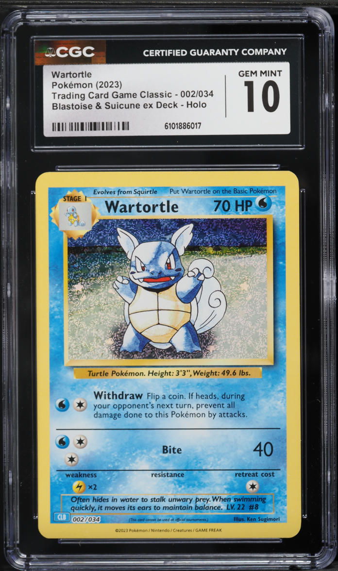 2023 Pokemon TCG Classic Blastoise & Suicune Ex Deck Holo Wartortle #2 ...