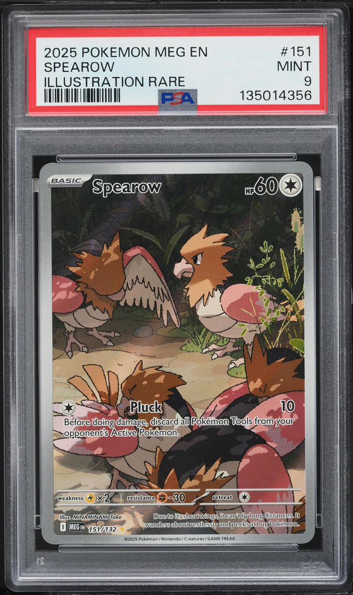 2025 Pokemon Mega Evolution IR Spearow #151 PSA 9 MINT on Fanatics Collect