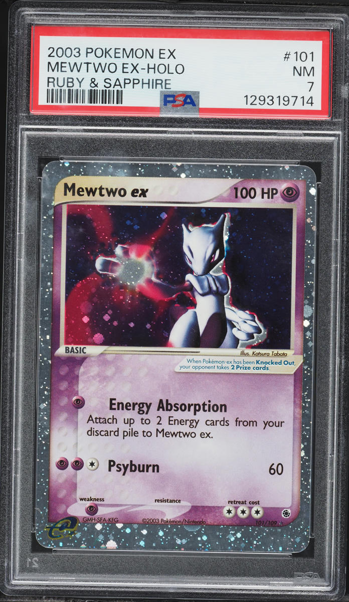 2003 Pokemon EX Ruby & Sapphire Holo Mewtwo ex #101 PSA 7 NRMT on ...