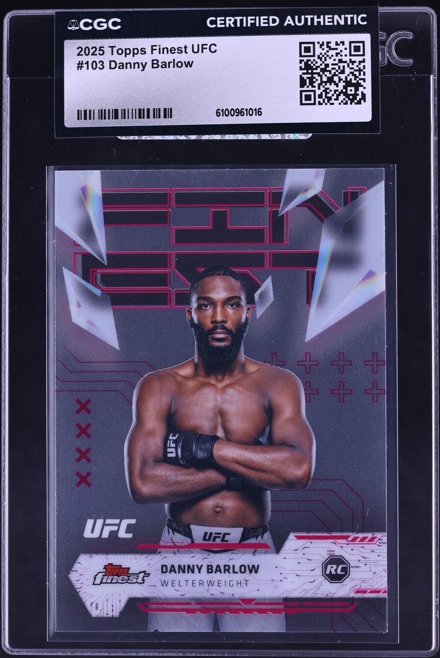 2025 Finest UFC Danny Barlow ROOKIE #103 CGC AUTH on Fanatics Collect