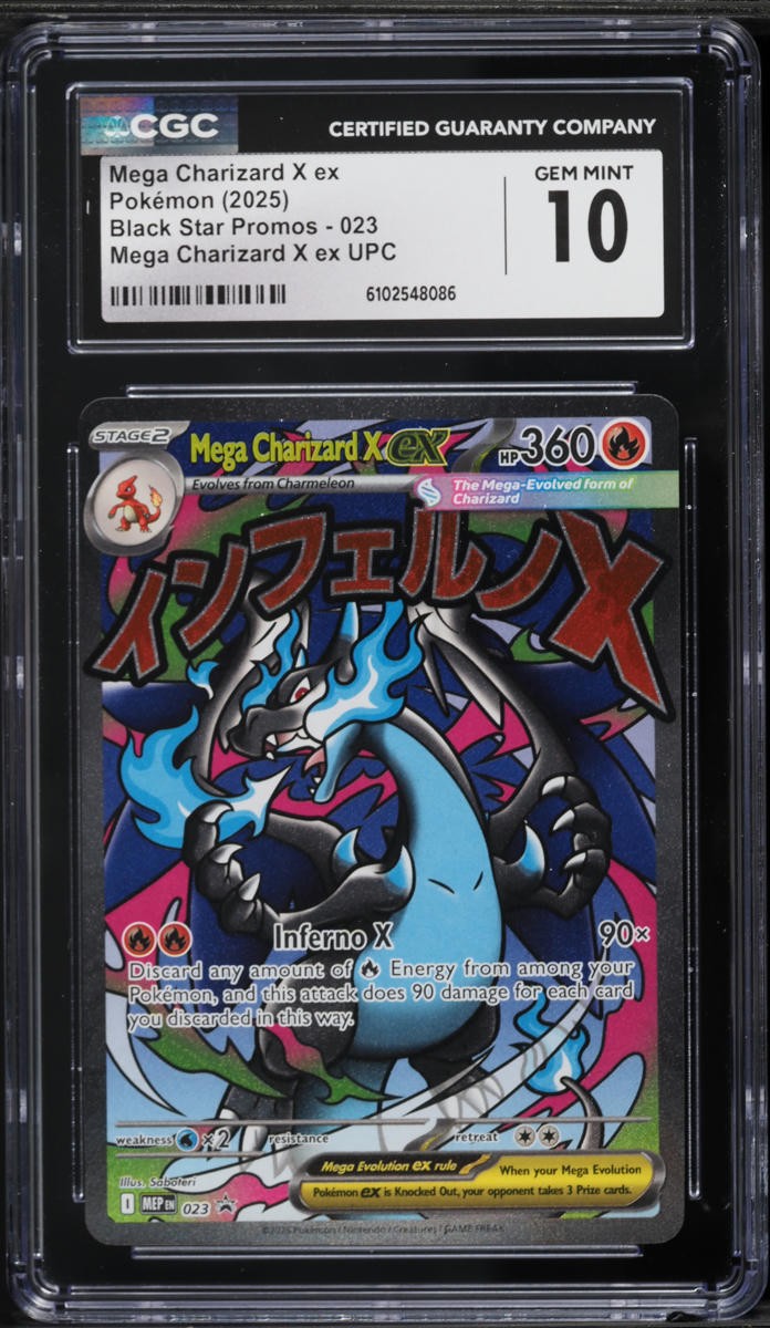 2025 Pokemon Mega Evolution Promo Ultra Premium Full Art Mega Charizard ...