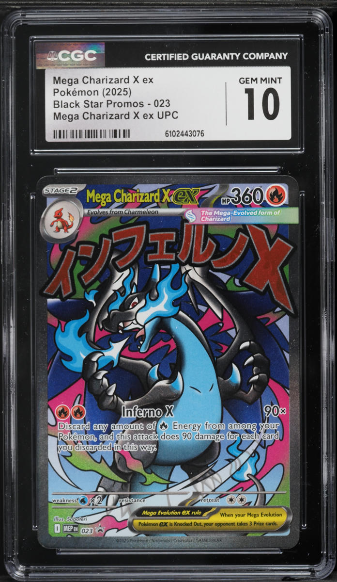 2025 Pokemon Promo UPC Full Art Mega Charizard X ex #23 CGC 10 GEM MINT ...