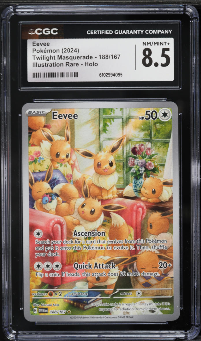 2024 Pokemon Scarlet & Violet Twilight Masquerade IR Eevee #188 CGC 8.5 ...