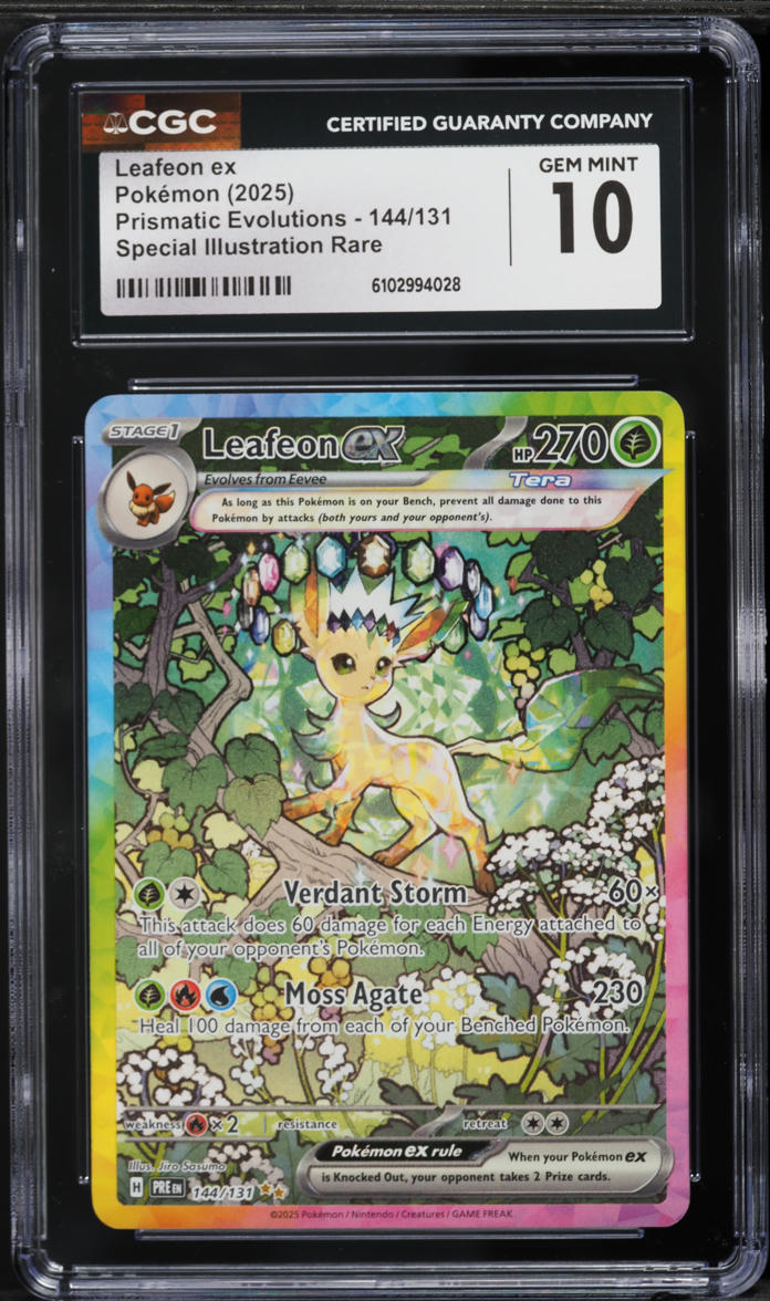 2025 Pokemon Scarlet & Violet Prismatic Evolutions SIR Leafeon Ex #144 ...