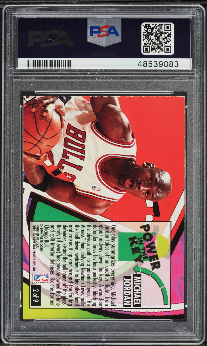 1993 Ultra Basketball Power In The Key Michael Jordan #2 PSA 8 NM-MT on ...