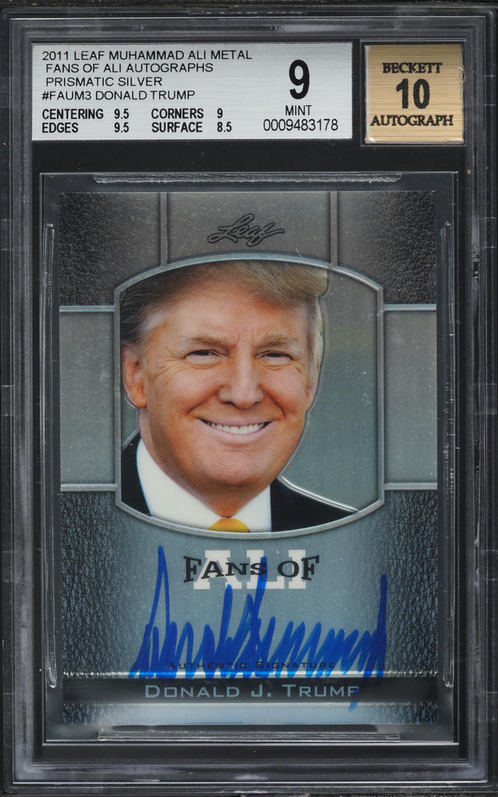 2011 Leaf Metal Prismatic Silver Donald Trump ROOKIE AUTO /25 #FAUM-3 ...