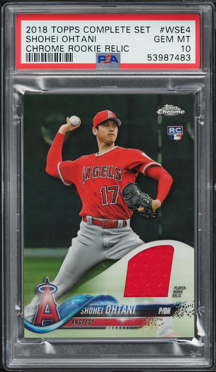2018 Topps Chrome Complete Set Shohei Ohtani ROOKIE PATCH #WSE4 PSA 10 ...