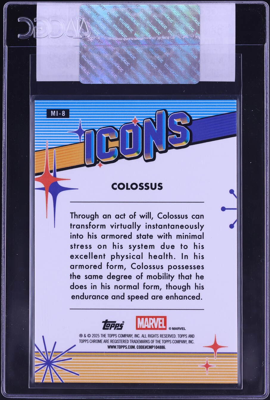 2025 Topps Chrome Marvel Icons Colossus #MI-8 CGC AUTH on Fanatics Collect