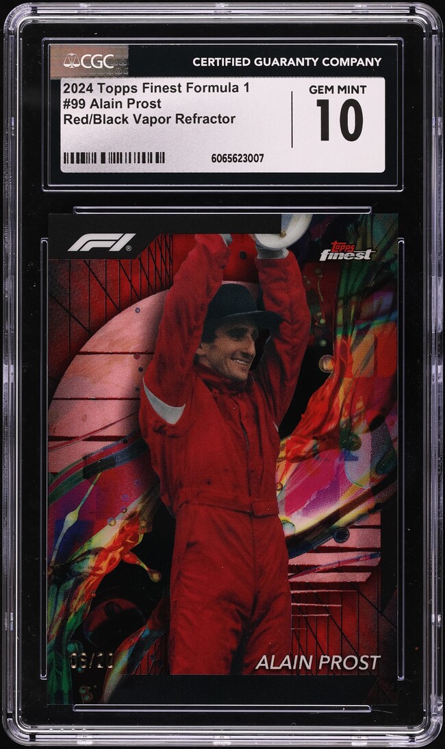 2024 Finest Formula 1 F1 Red Black Vapor Refractor Alain Prost /20 #99 ...